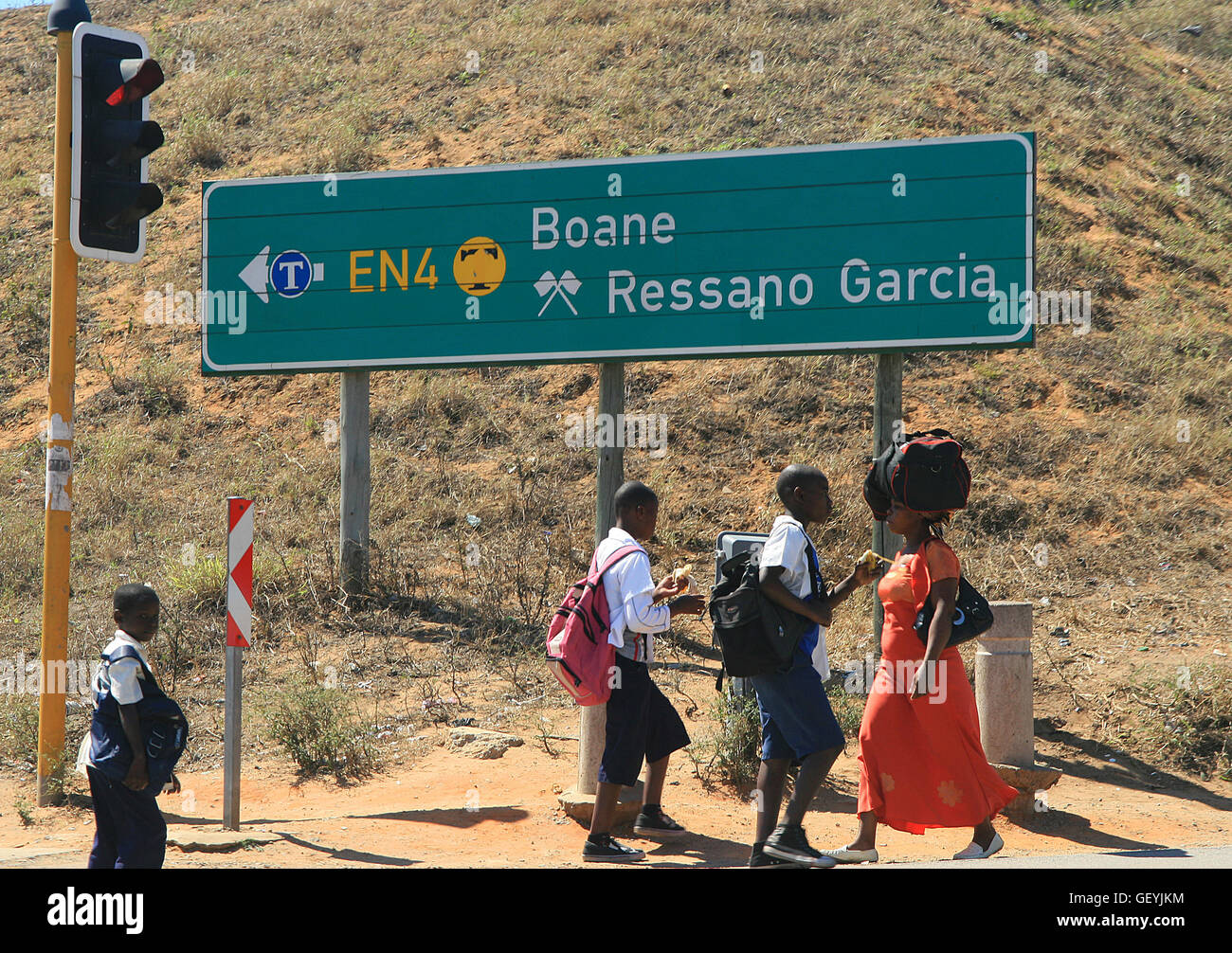 Learners returning from school; Maputo; Mozambique Stock Photo - Alamy