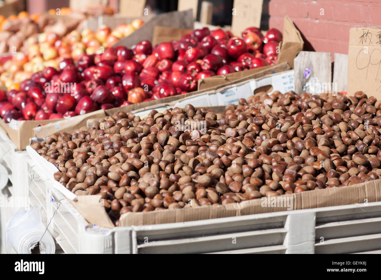 Chestnuts at the Market Stock Photo - Alamy