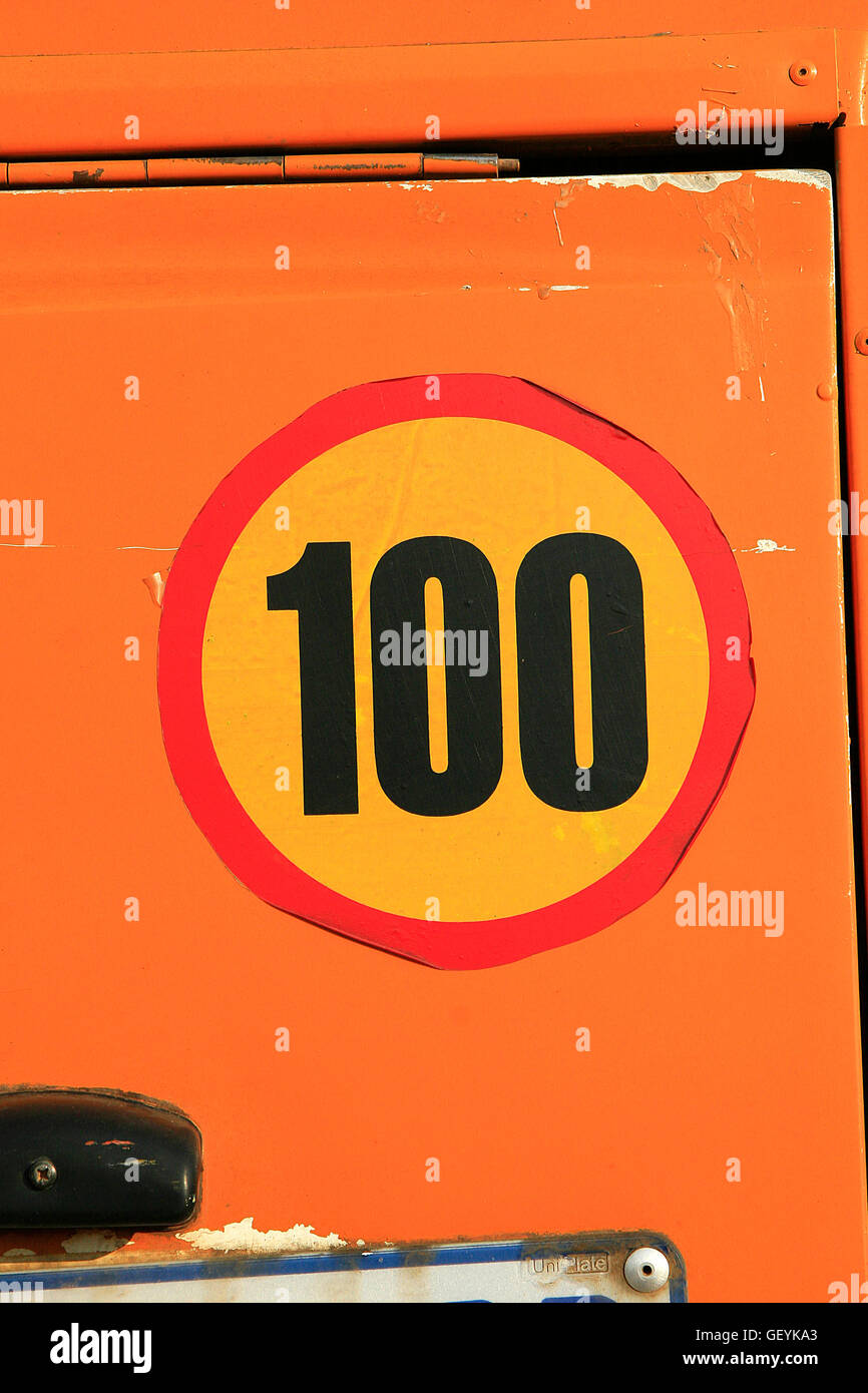 Public bus, speed limit sign, near The Villa Mall, Moreleta Park ...