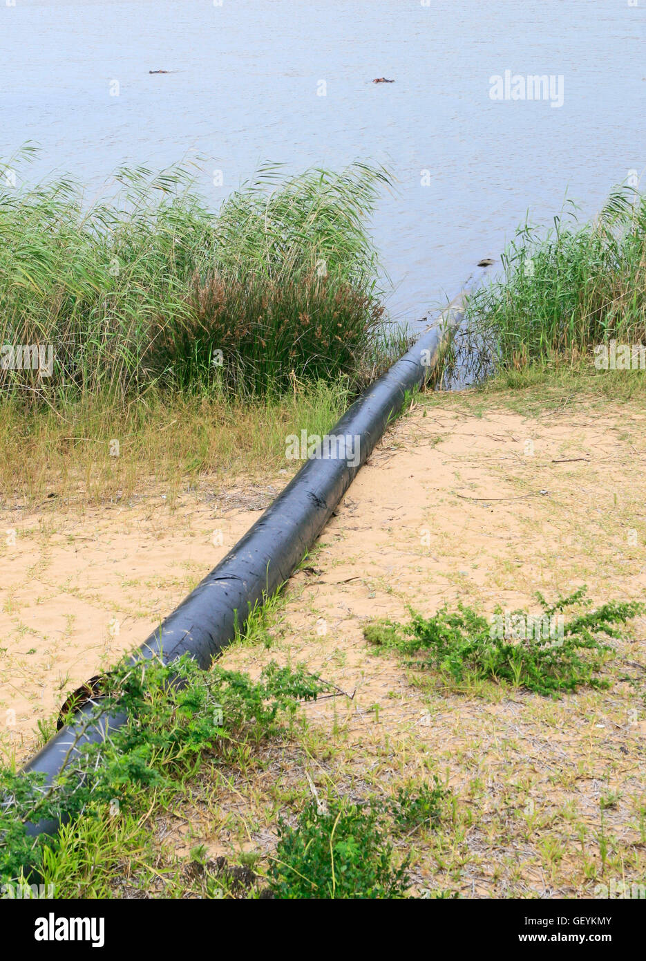 Sewer pipe leading into lake at st lucia hi-res stock photography and ...