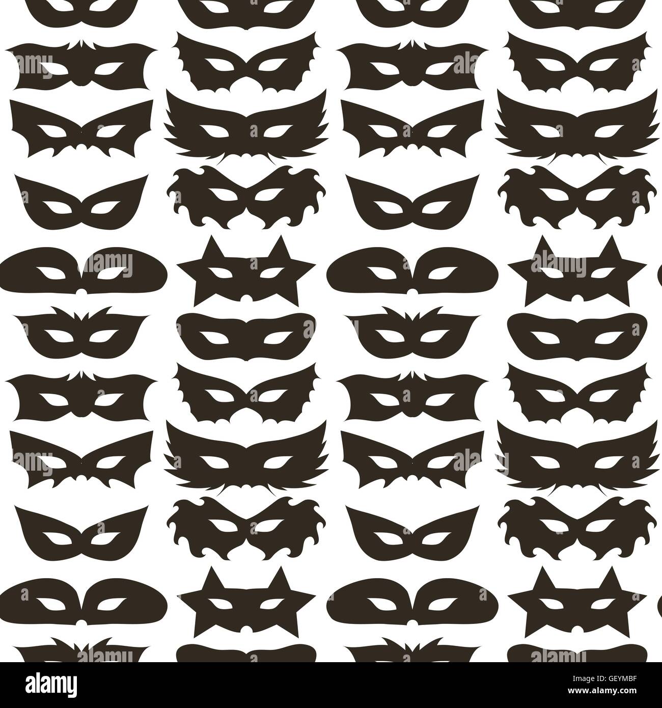 Silhouette of Masks Seamless Pattern Stock Vector Image & Art - Alamy