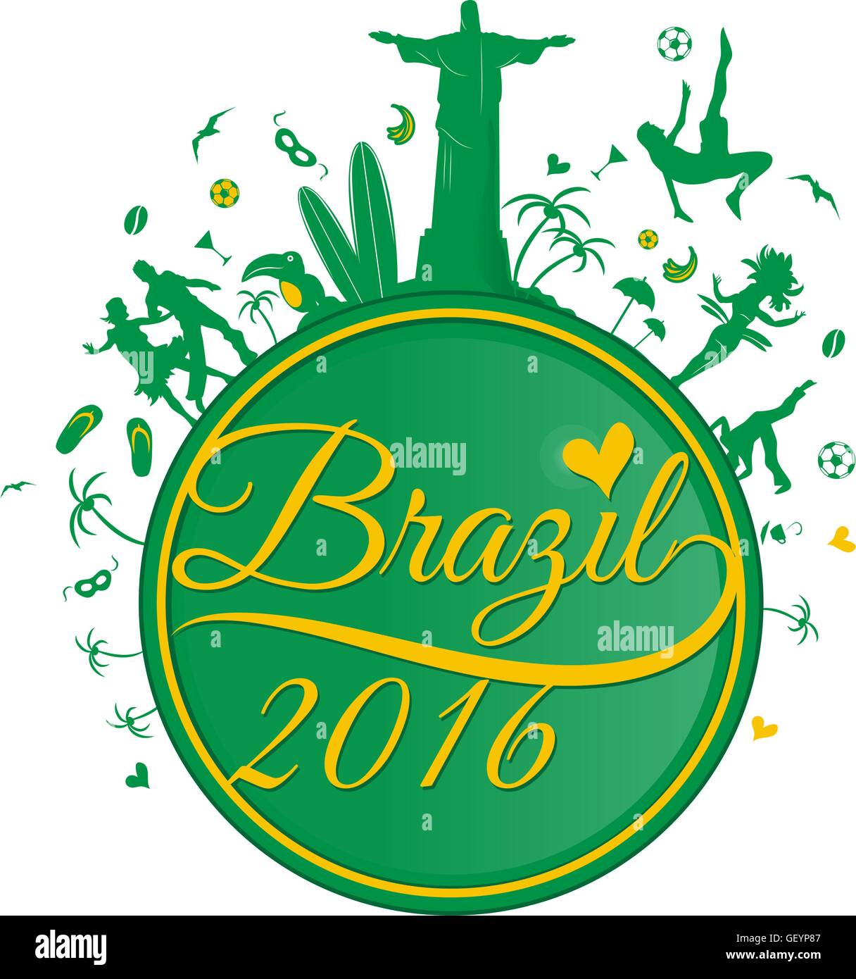 brazil background with symbol set Stock Vector Image & Art - Alamy