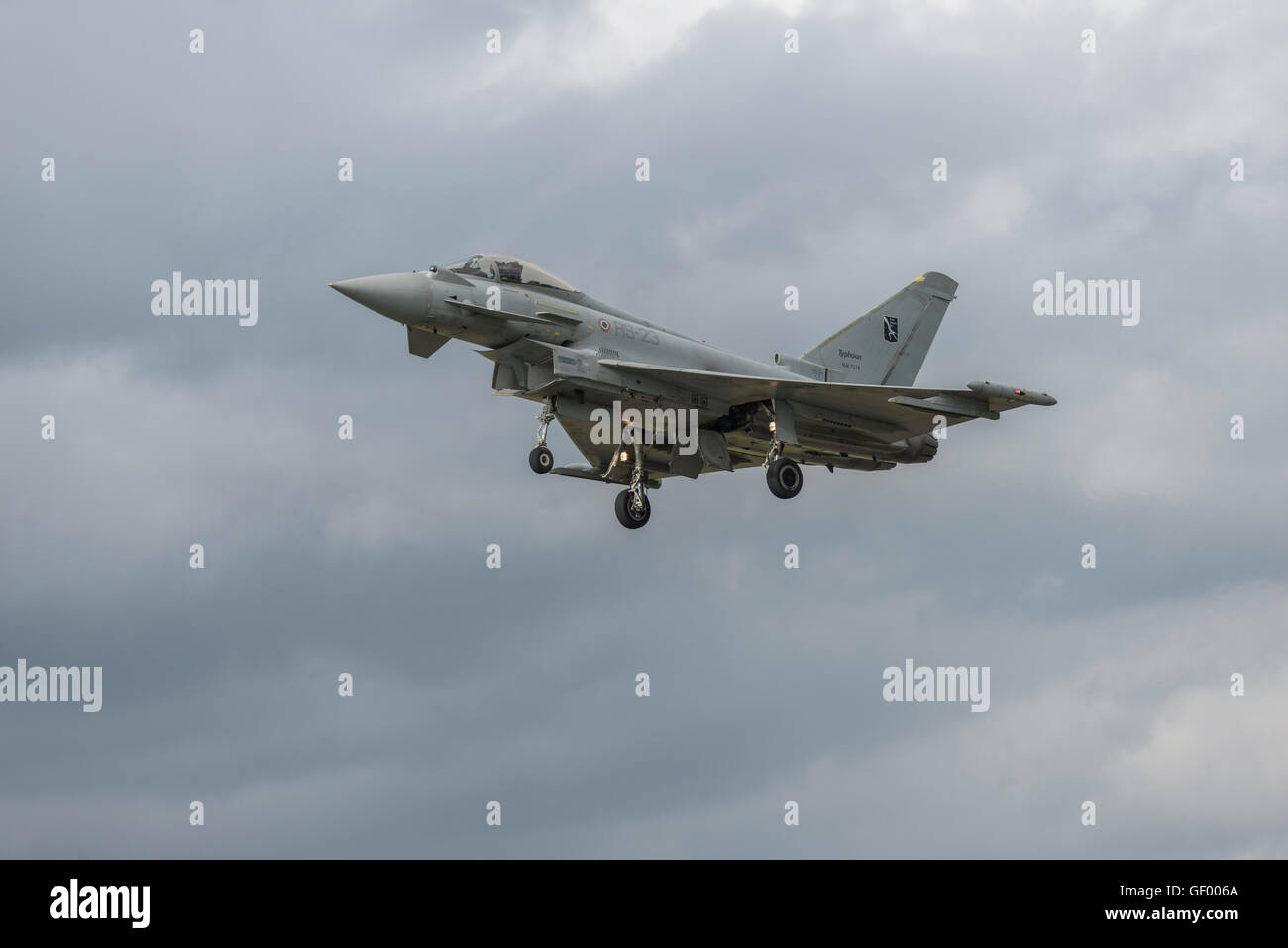 Typhoon display jet fighter eurofighter flying. RIAT Fairford England ...
