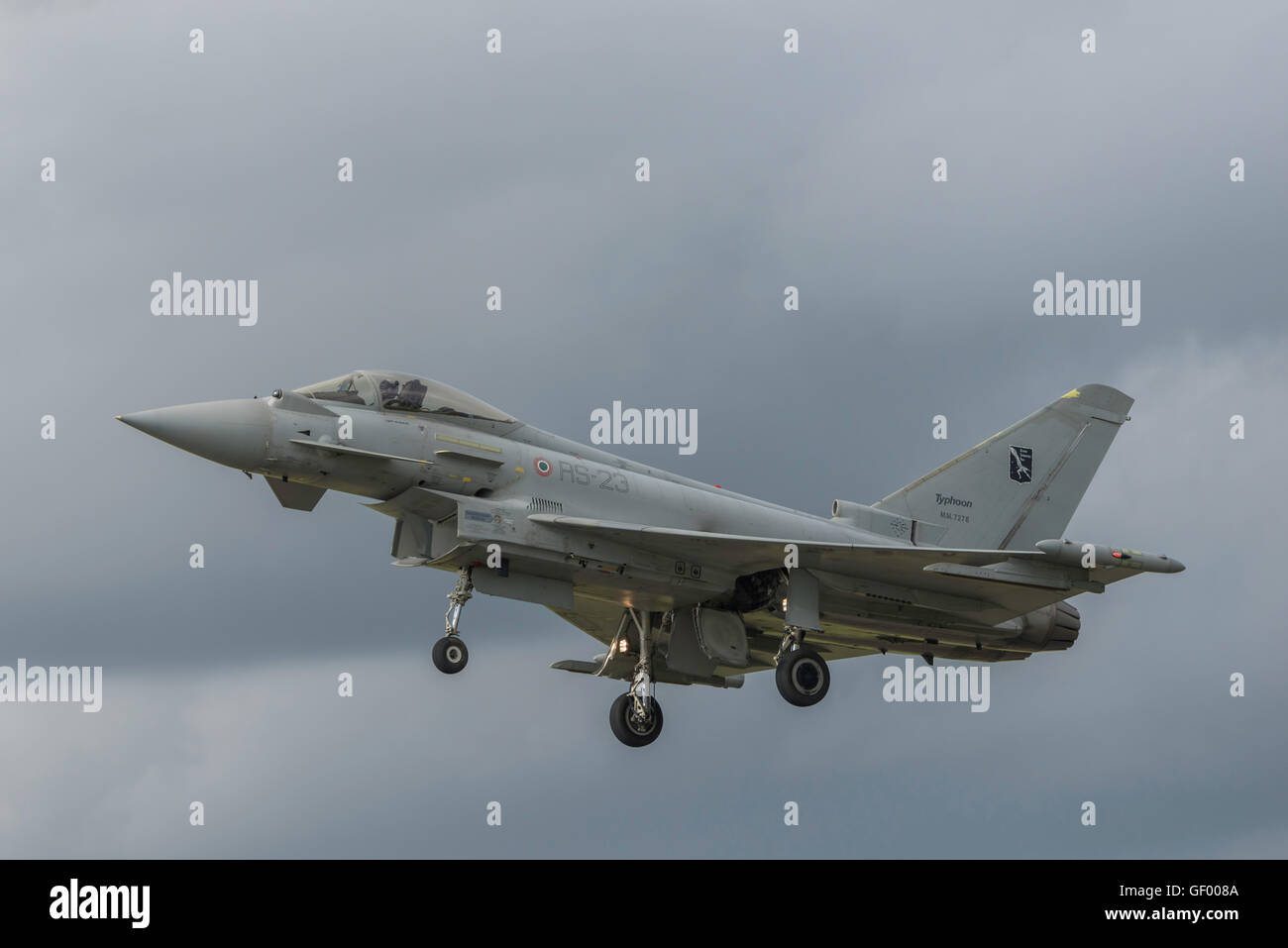 Typhoon display jet fighter eurofighter flying. RIAT Fairford England ...