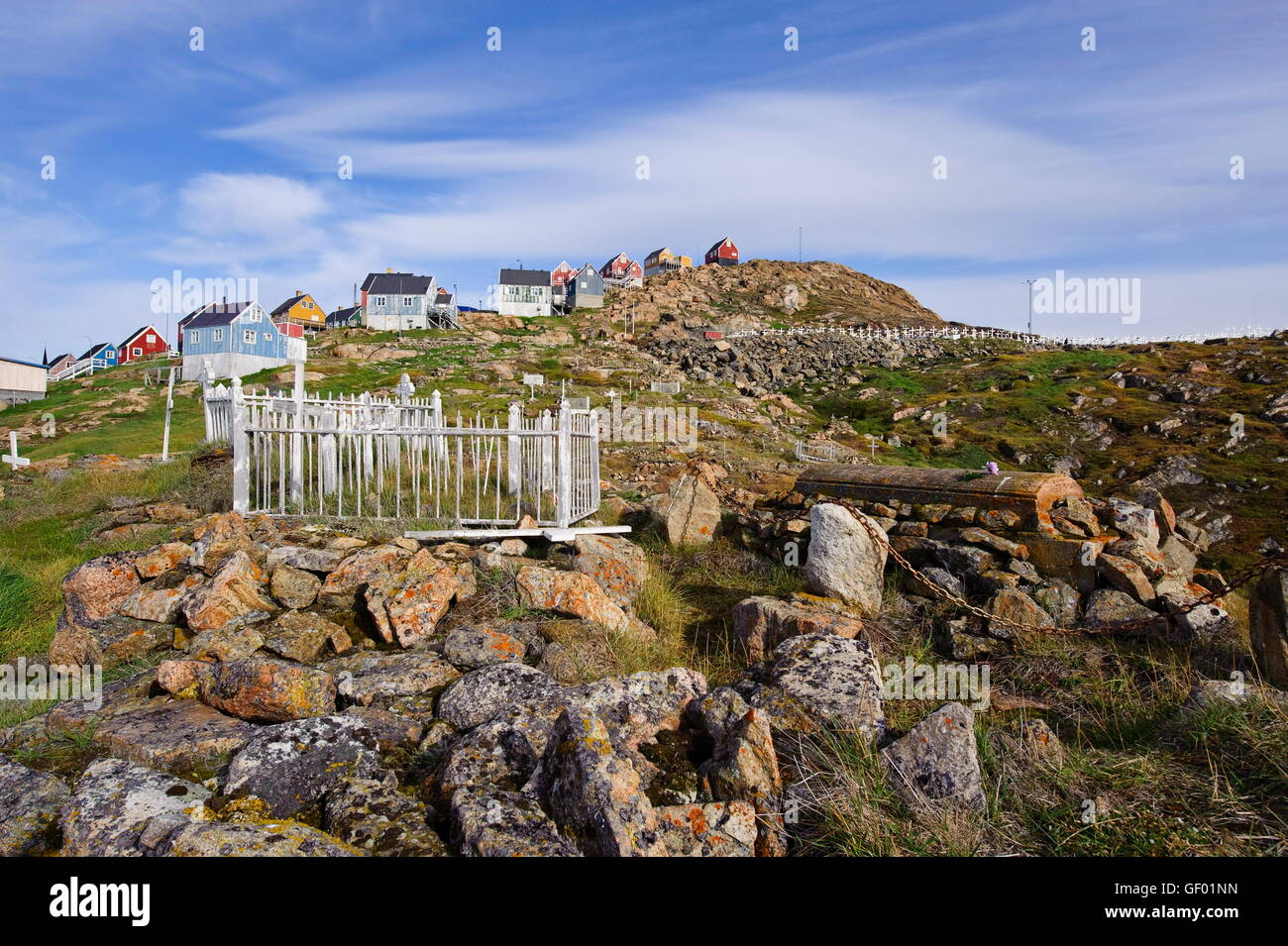 geography / travel, Greenland, west coast, Upernavik, townscape Stock ...