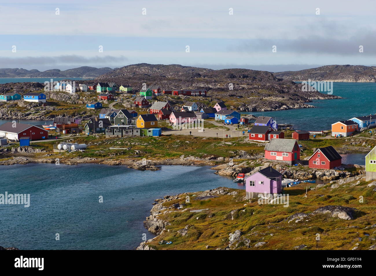 geography / travel, Greenland, west coast, Itilleq, townscape Stock ...