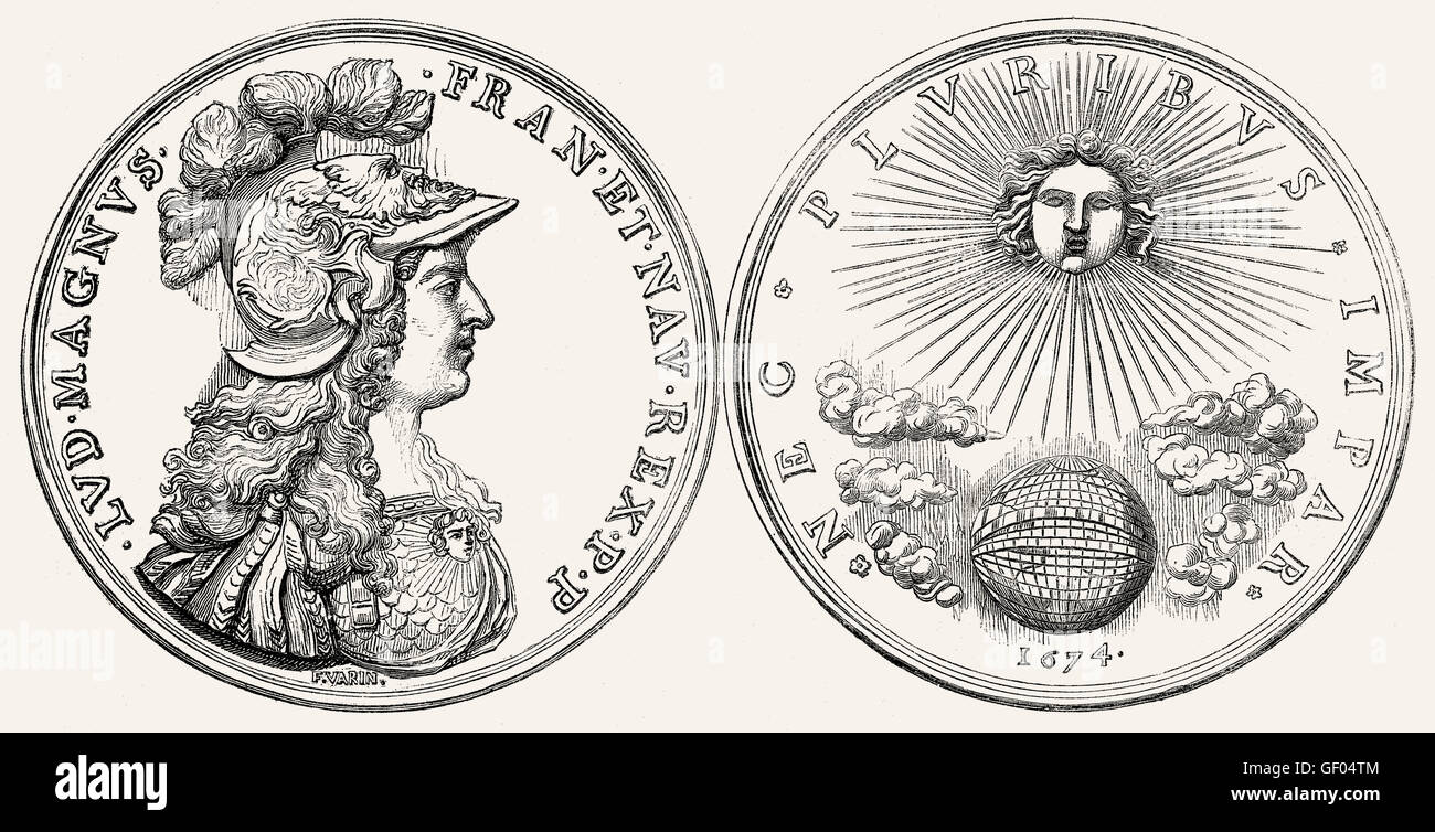 Louis XIV, 1638-1715, Louis the Great, the Sun King Stock Photo - Alamy