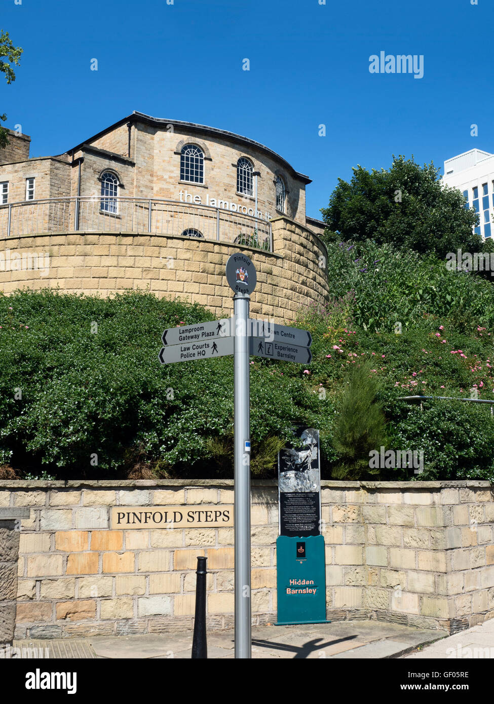 Pinfold Steps and the Lamproom Theatre Barnsley South Yorkshire England ...