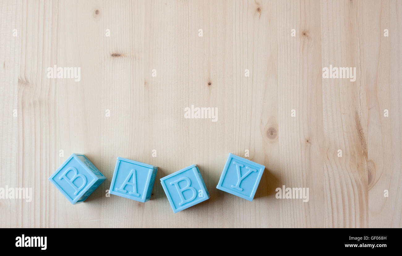 Baby letter blocks word hi-res stock photography and images - Alamy