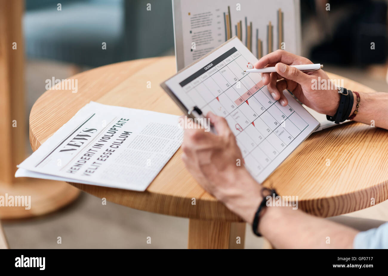 Modern busy man Stock Photo - Alamy