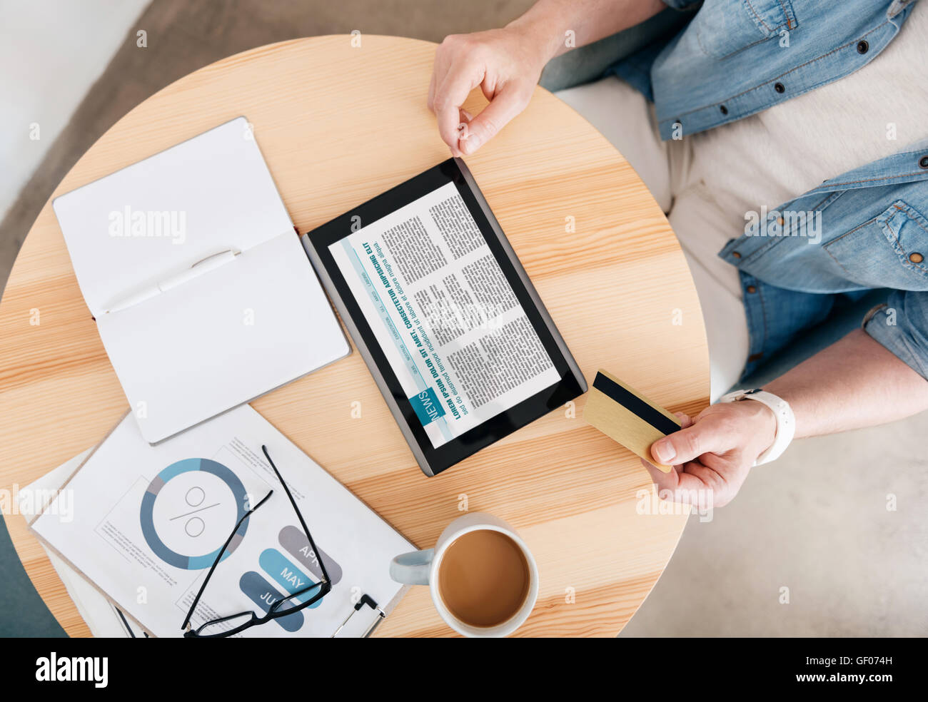 Man being in a cafe Stock Photo - Alamy