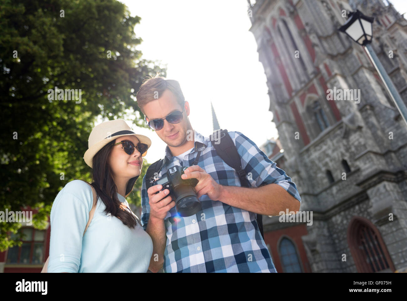 Young couple tourists using hi-res stock photography and images - Alamy