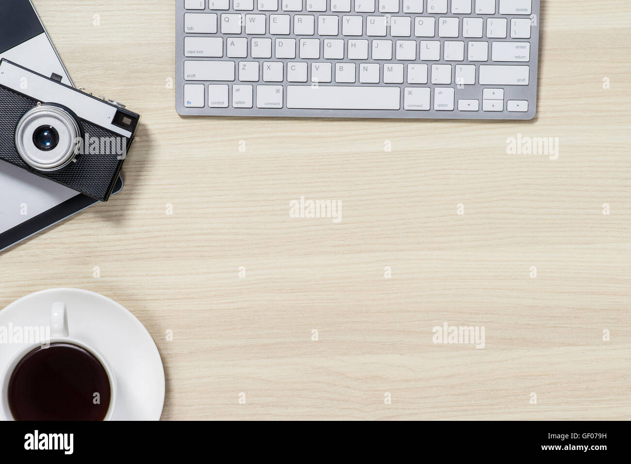 Top view of keyboard standing on the table Stock Photo - Alamy