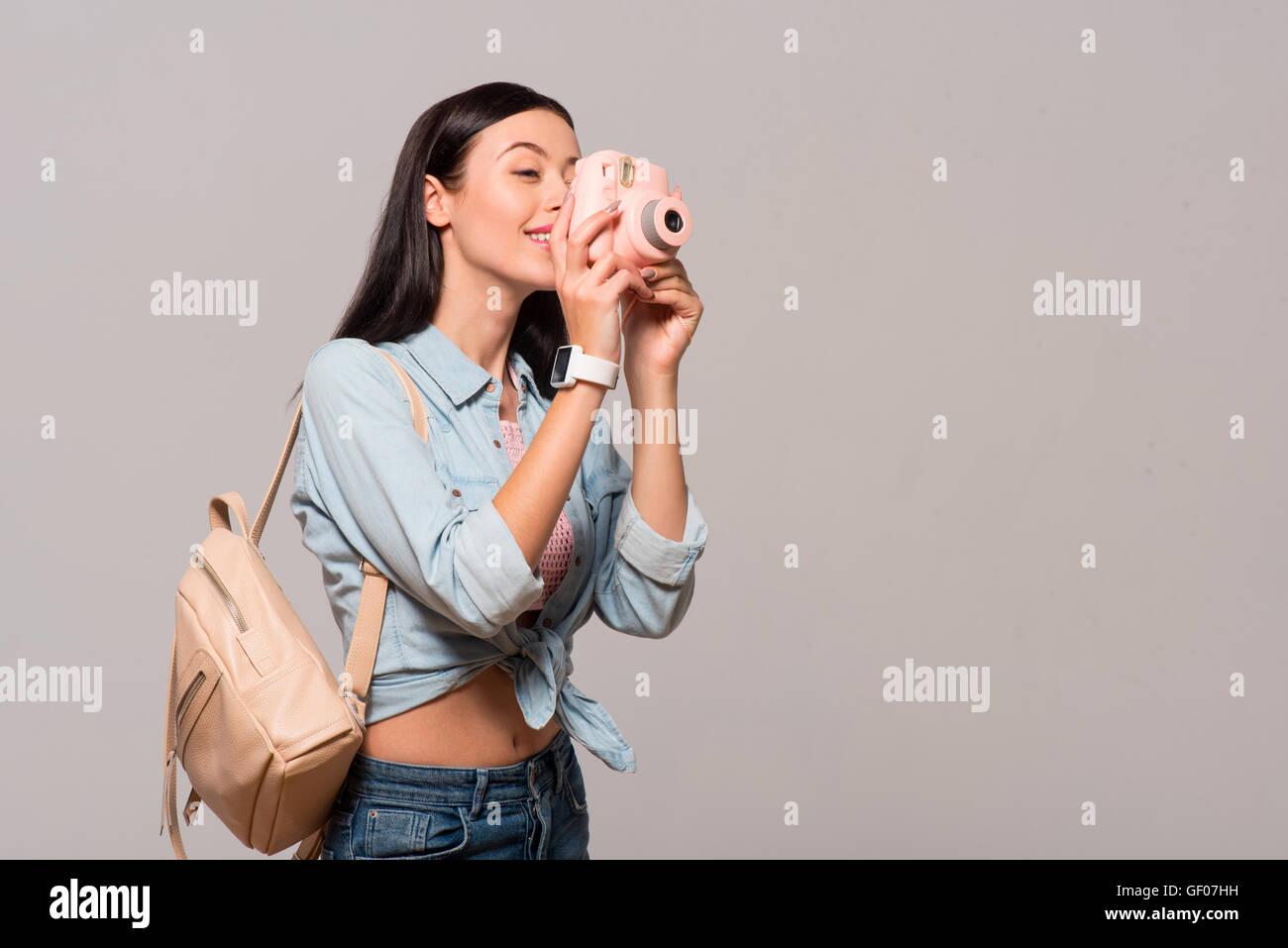 Photo delighted beautiful woman hi-res stock photography and images - Alamy