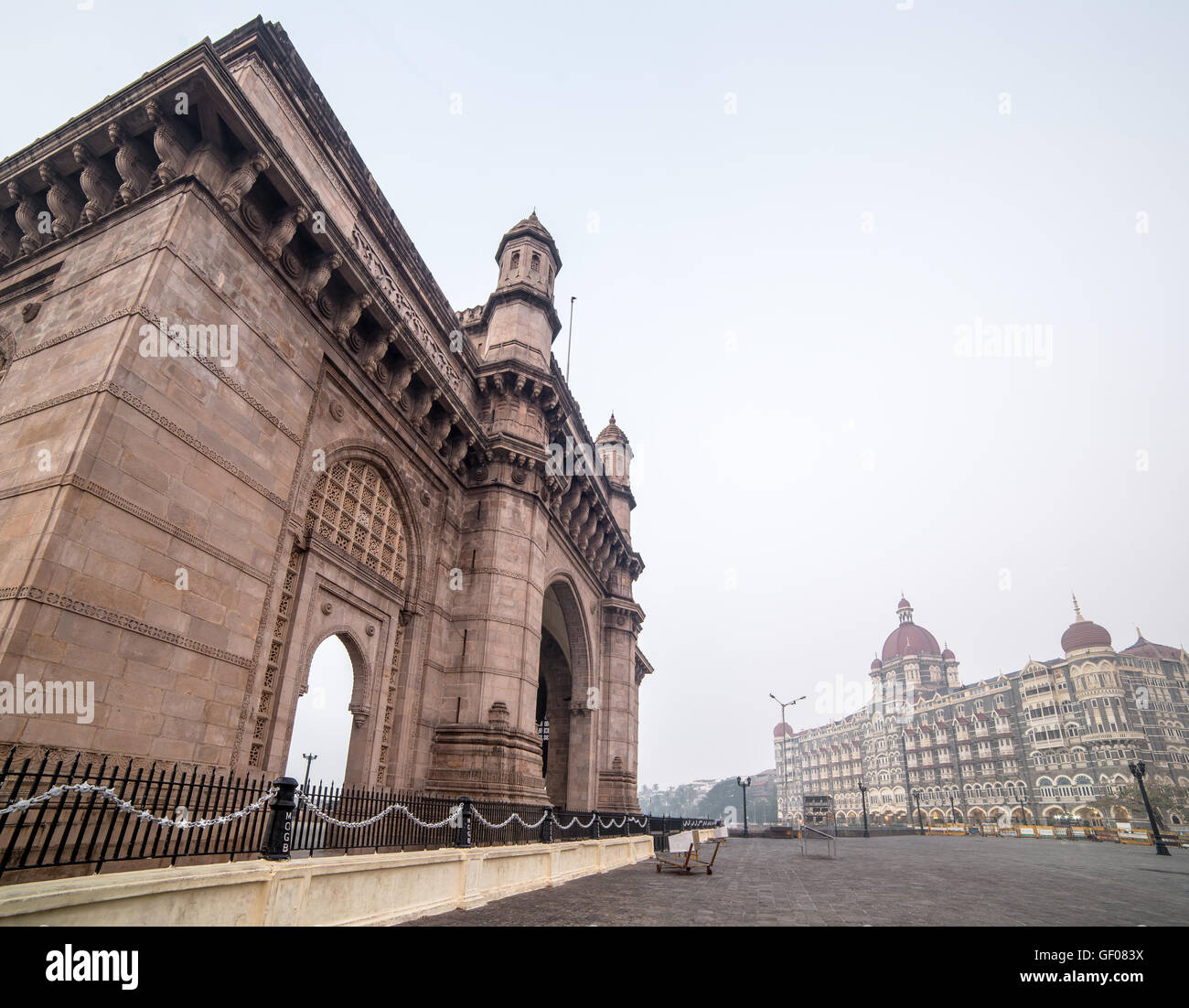 The Taj Mahal Palace Hotel and Gateway of India in Mumbai, India Stock ...