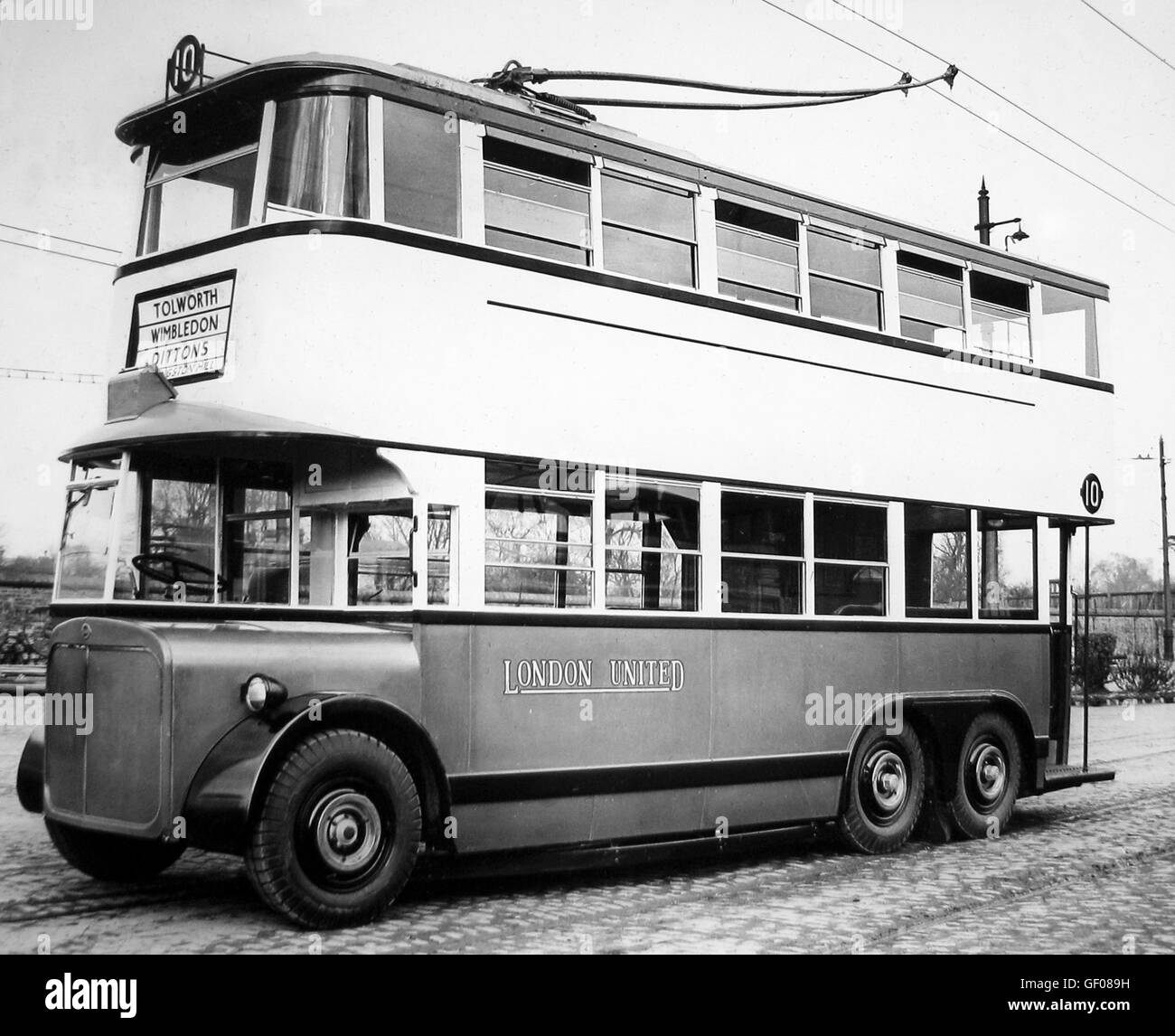 Early trolleybus hi-res stock photography and images - Alamy