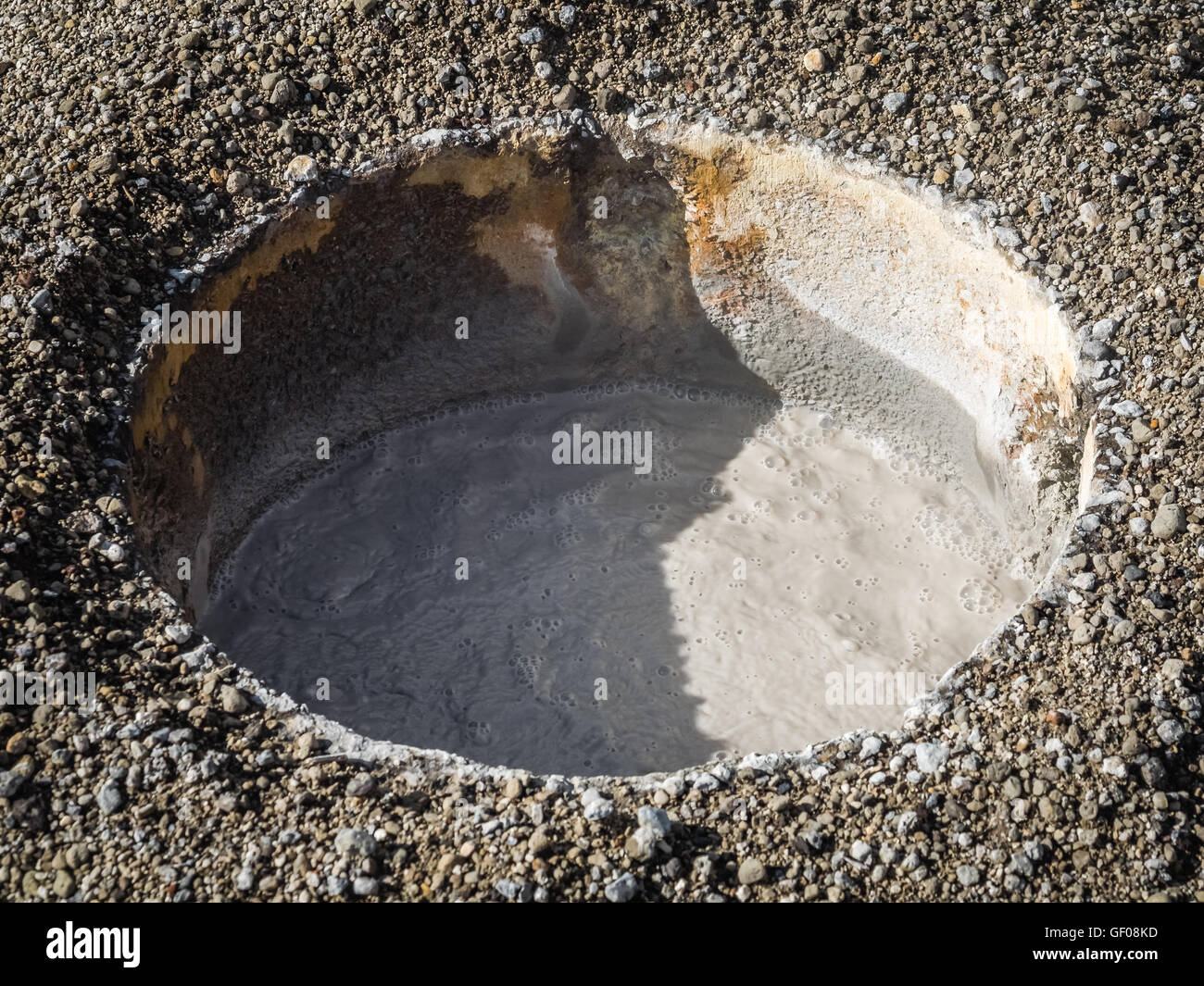 Geothermal hot water hole in Furnas, Sao Miguel, Azores, Portugal ...