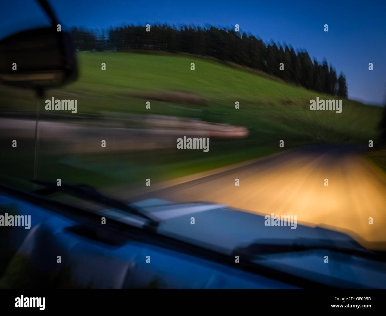 Night view from car window hi-res stock photography and images - Alamy