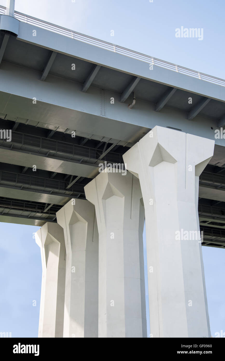 bridge columns in the sky Stock Photo - Alamy