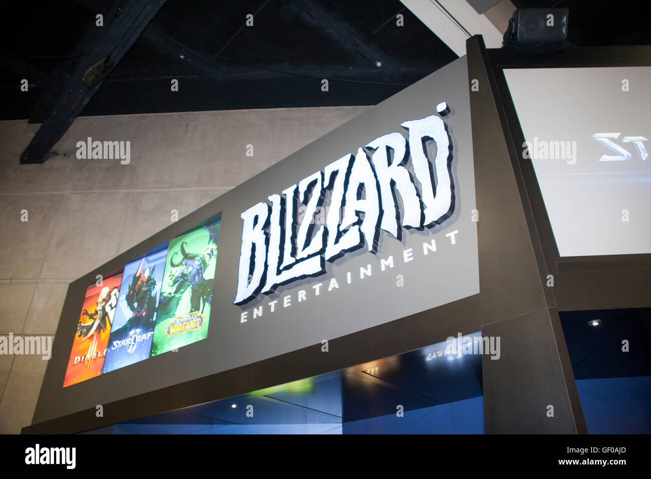 The Blizzard Entertainment booth on the convention floor at San Diego ...