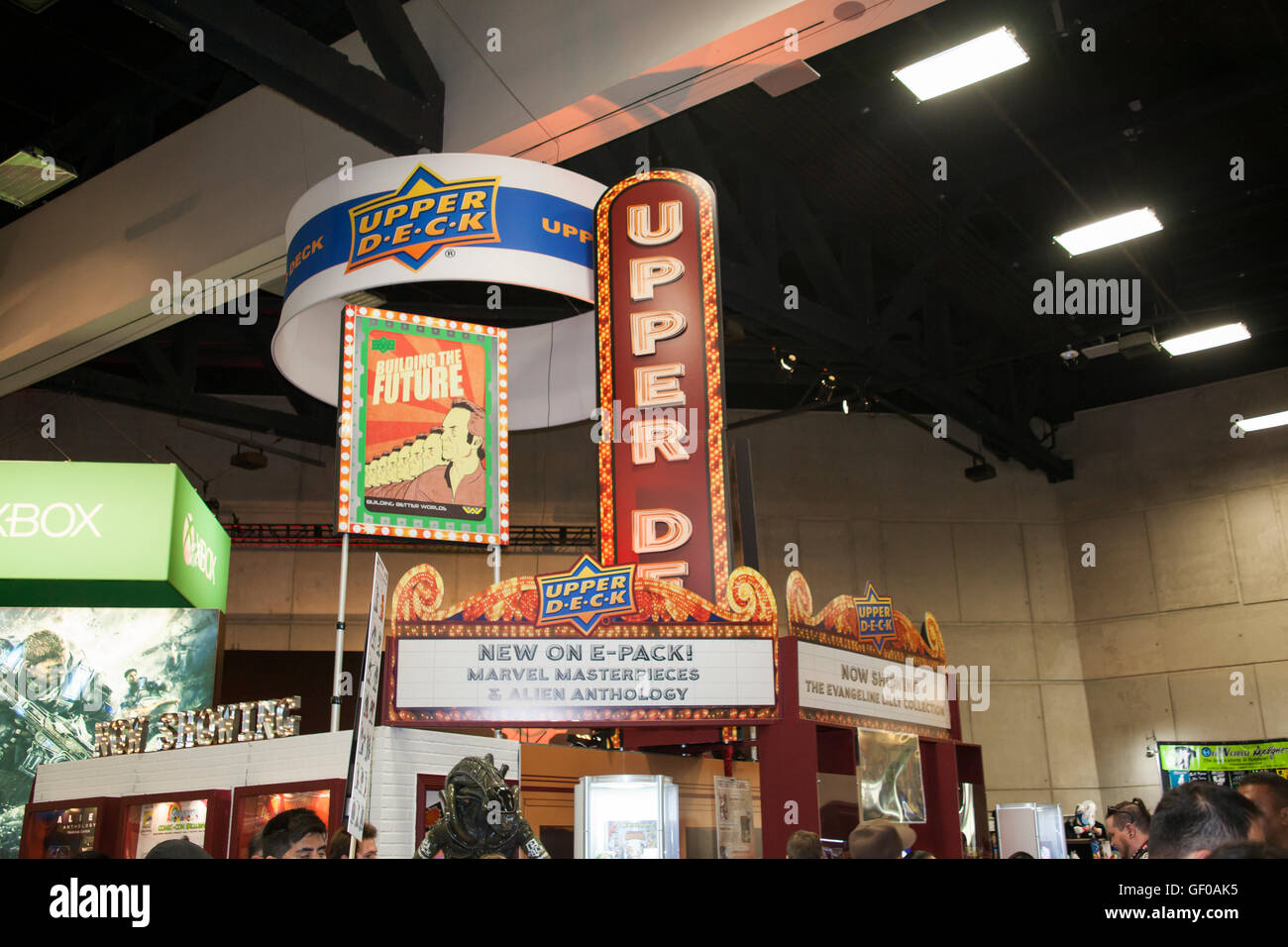 Vendors and displays on the convention floor at San Diego Comic Con ...