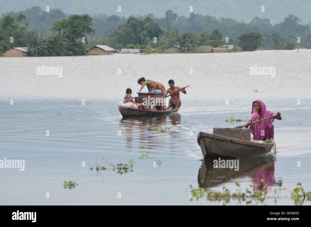 Child wading in flood water hi-res stock photography and images - Alamy