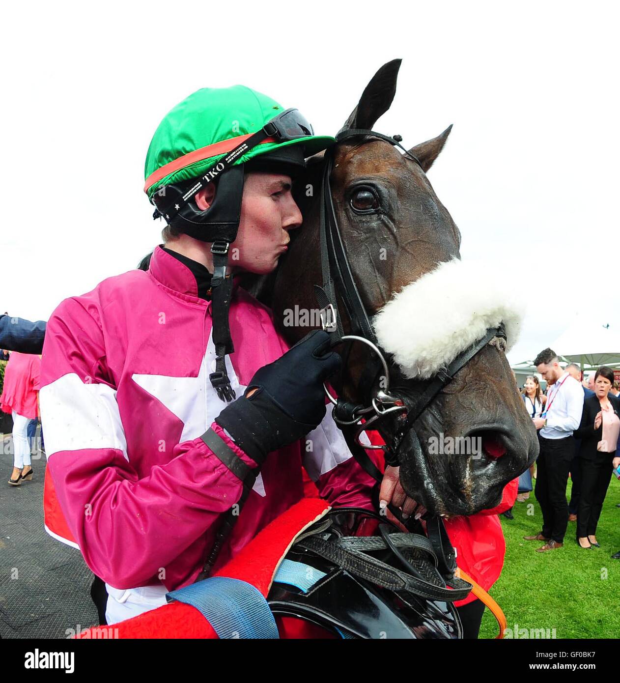 Donagh Meyler celebrates with Lord Scoundrel after winning the TheTote ...