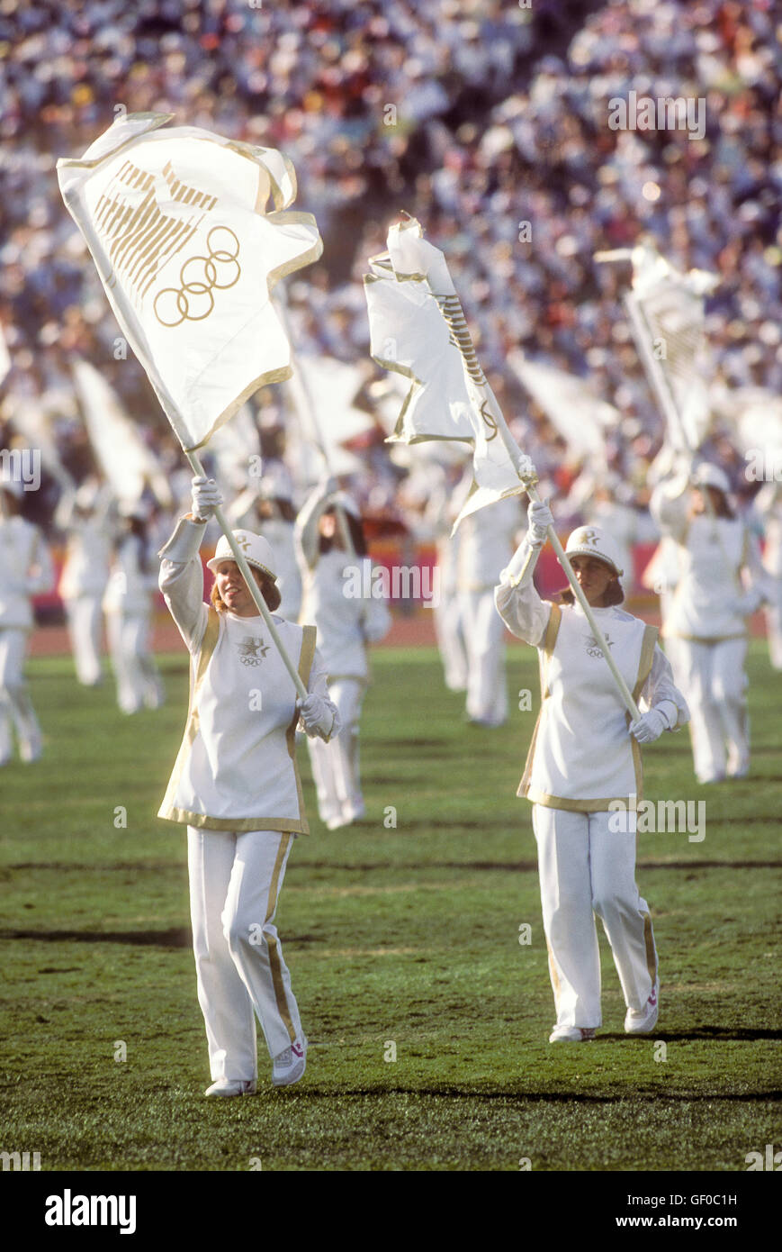 On-field festivities during Opening Ceremonies at L.A. Memorial ...