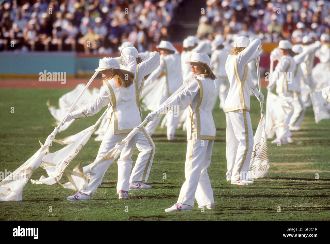 On-field festivities during Opening Ceremonies at L.A. Memorial ...