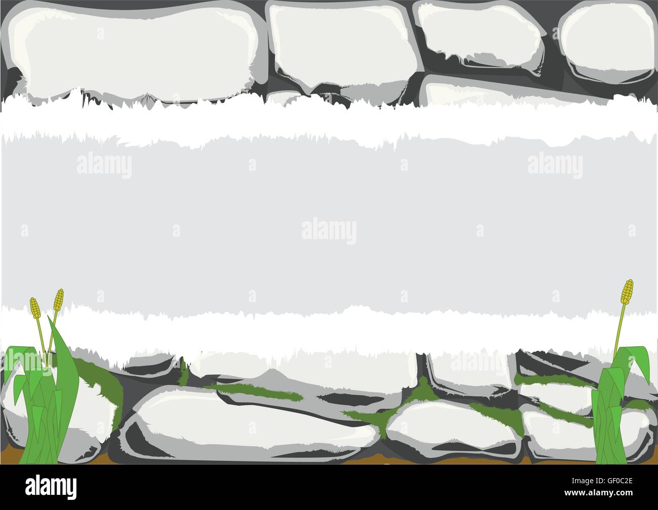 Traditional dry stone wall copy Stock Vector Images - Alamy