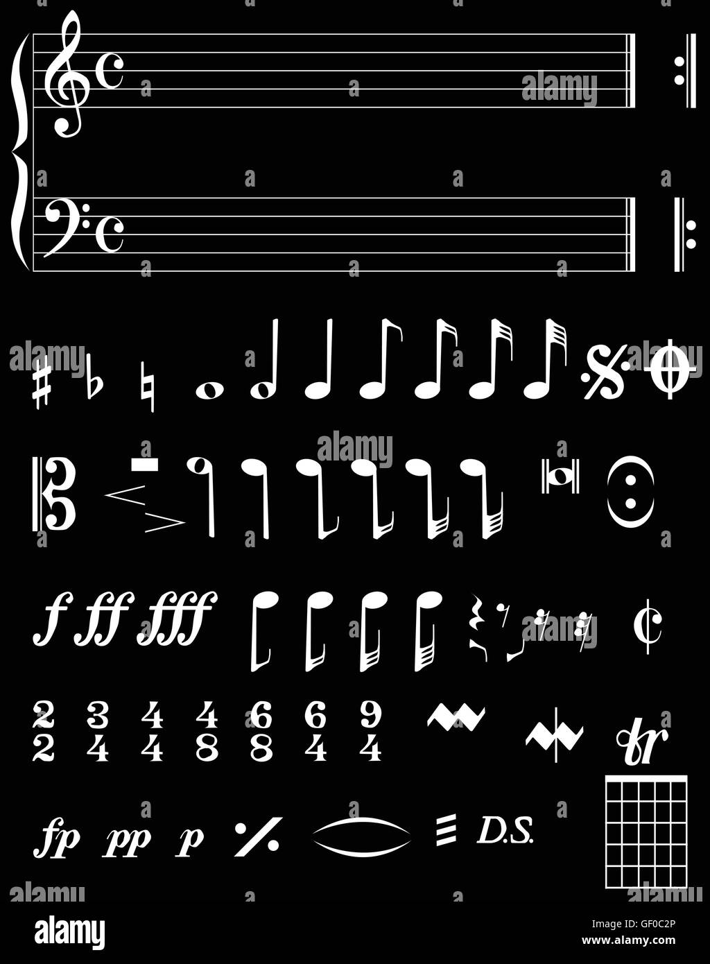 A selection of musical notes and symbols Stock Vector Image & Art - Alamy