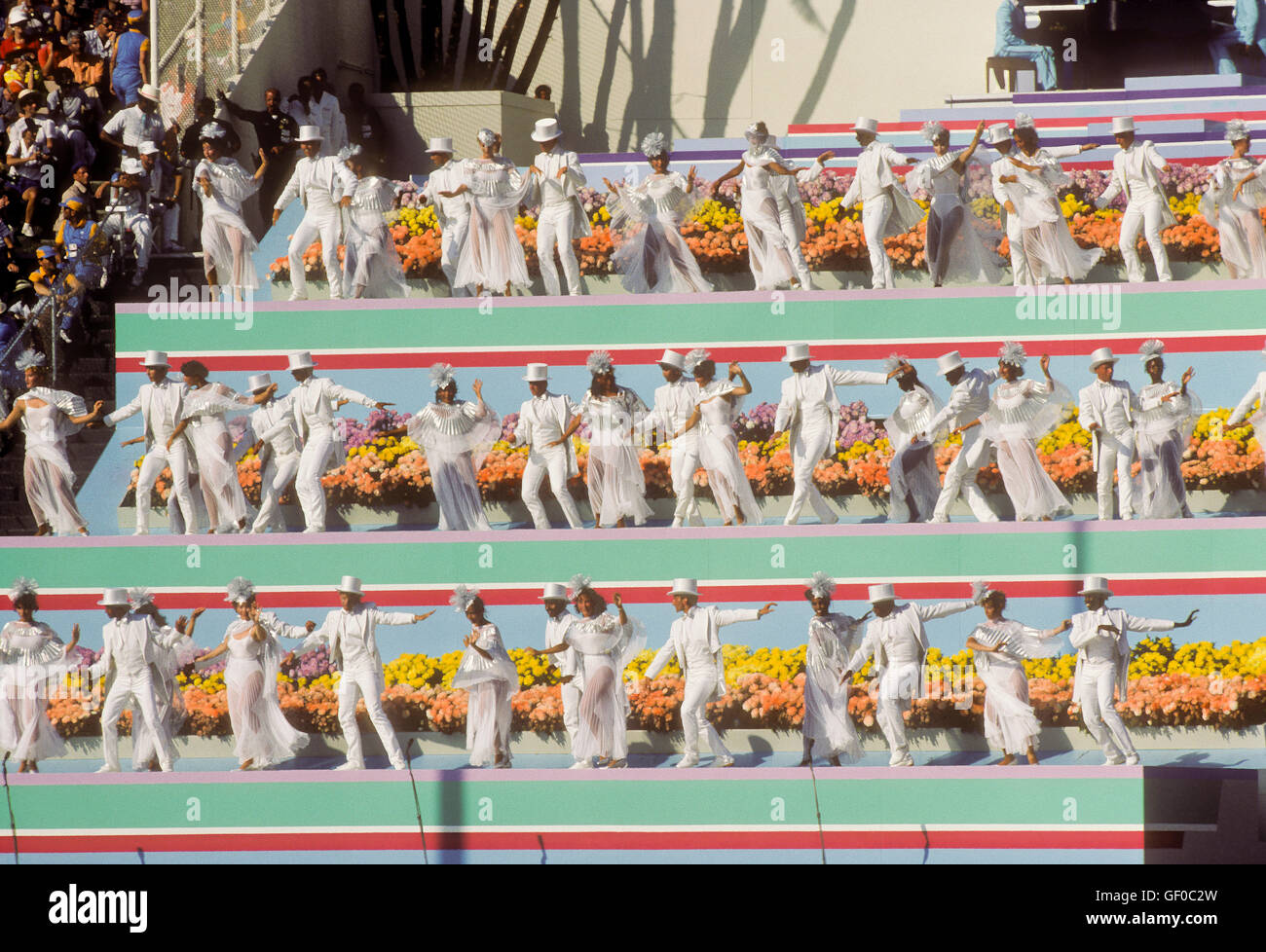 Musical performances during Opening Ceremonies at L.A. Memorial ...