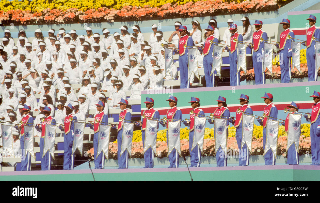 Musical performances during Opening Ceremonies at L.A. Memorial ...