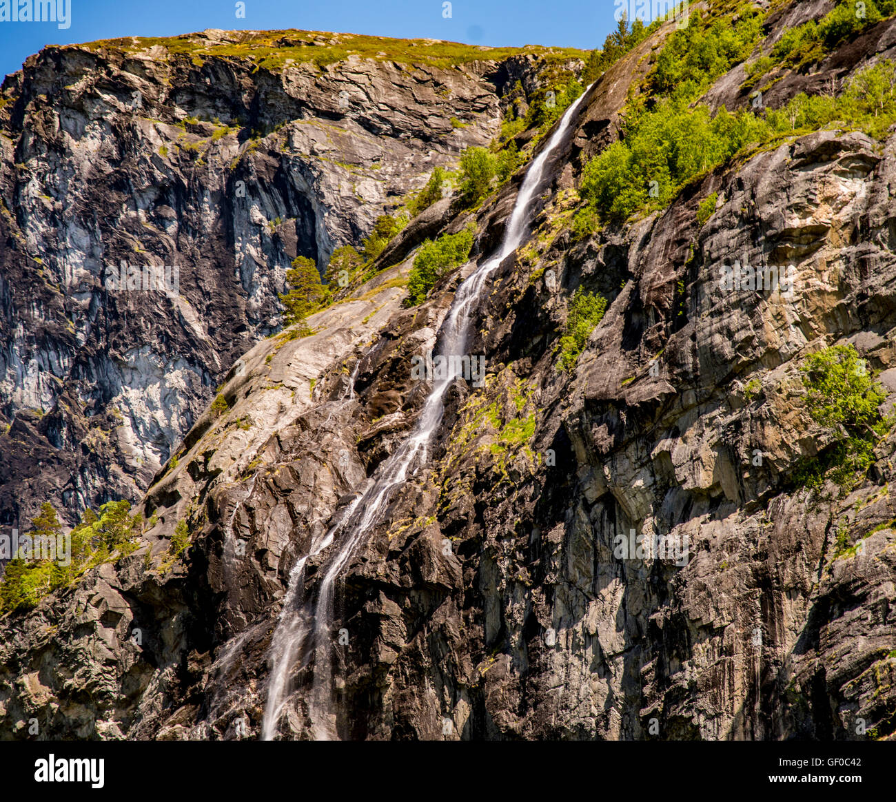 Mountain and Waterfalls, Romsdalen Valley, Norway, Scandinavia,European ...
