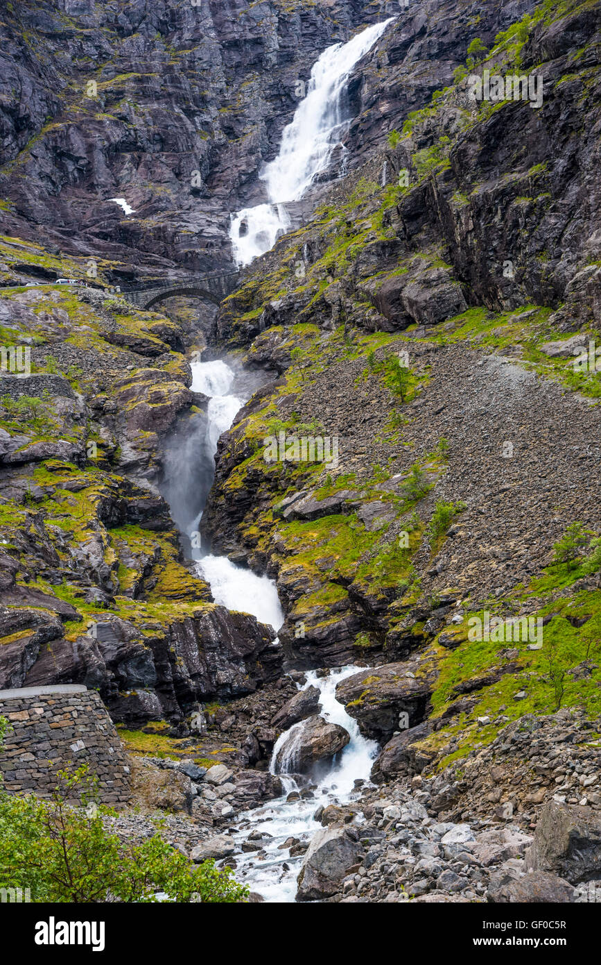 StigFossen Waterfalls Trollstigen Mountain Road, Reinheimen National ...