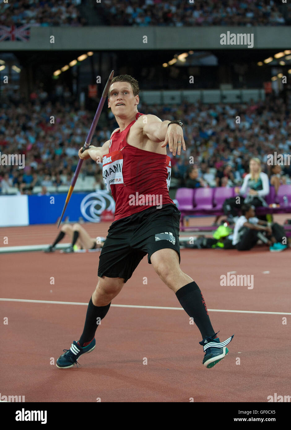 LONDON, ENGLAND - JULY 22: Lars Hamann competing in the Javelin, Day ...