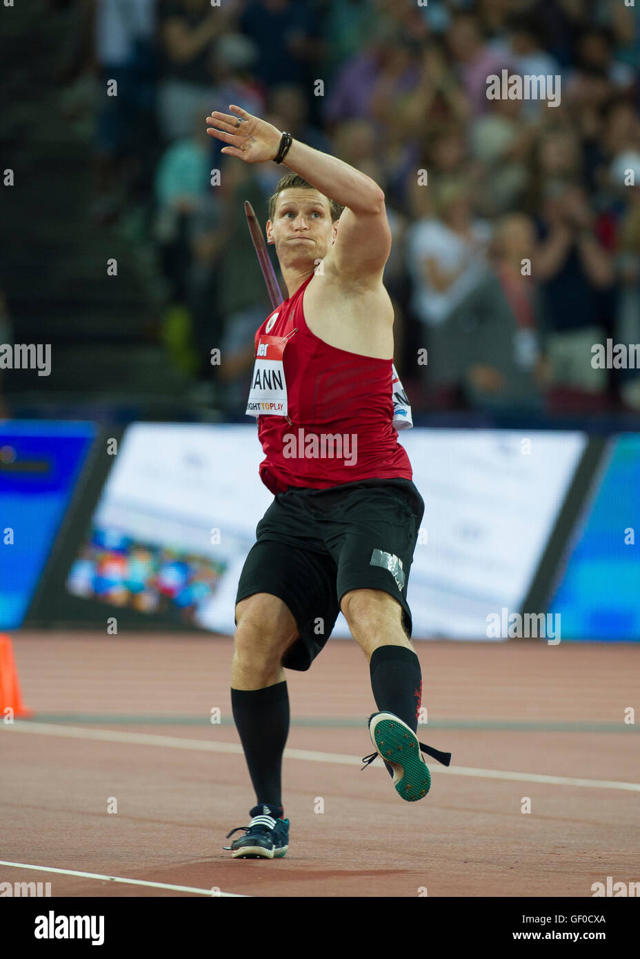 LONDON, ENGLAND - JULY 22: Lars Hamann competing in the Javelin, Day ...