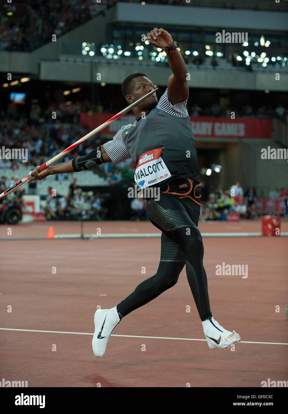 LONDON, ENGLAND - JULY 22: Keshorn Walcott competing in the Javelin ...