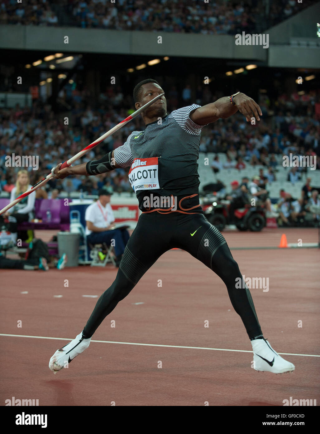 LONDON, ENGLAND - JULY 22: Keshorn Walcott competing in the Javelin ...