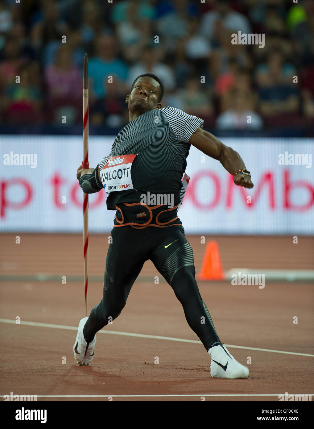 LONDON, ENGLAND - JULY 22: Keshorn Walcott competing in the Javelin ...