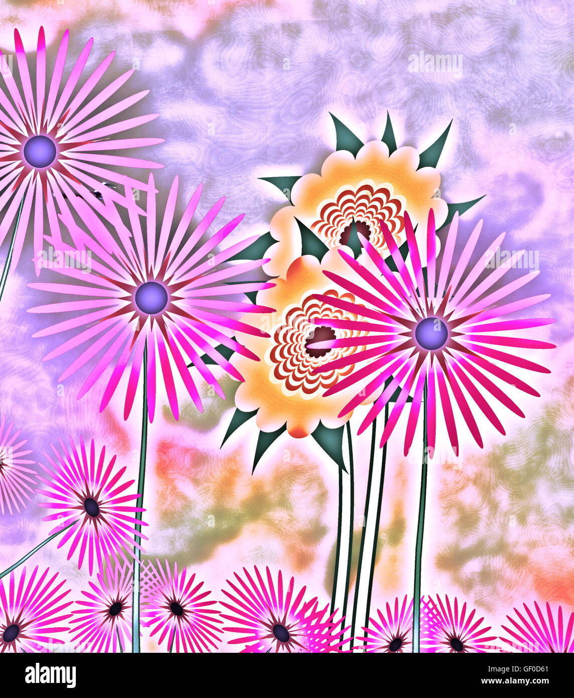 Bright colorful abstract Spring flowers background Stock Photo - Alamy