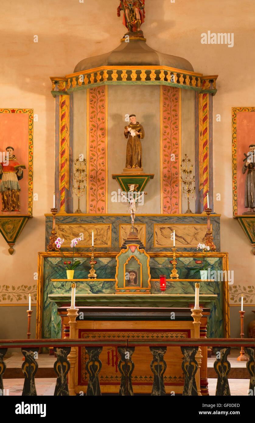 Church altar, Mission San Antonio de Padua, Monterey County, Fort ...