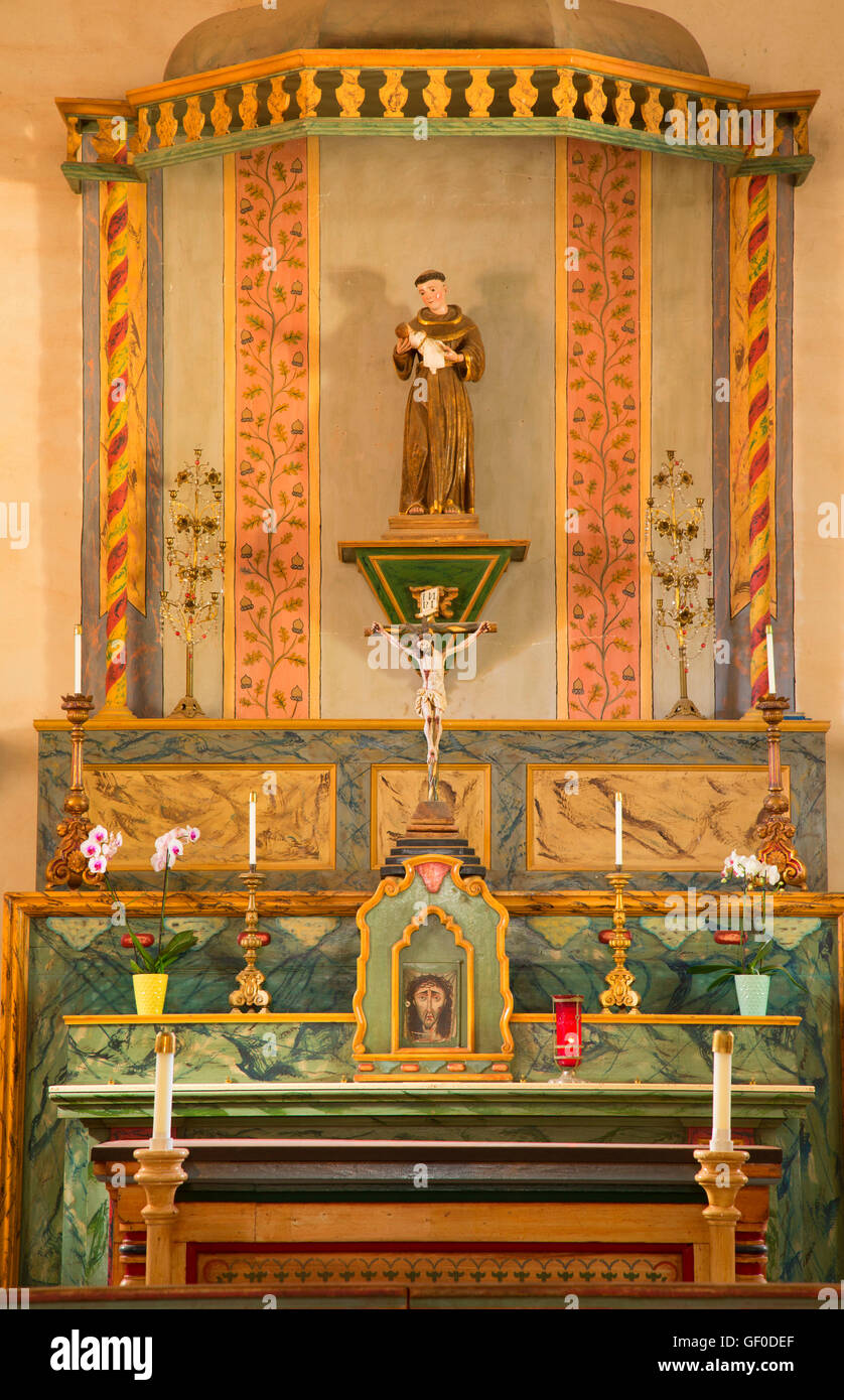 Church altar, Mission San Antonio de Padua, Monterey County, Fort ...