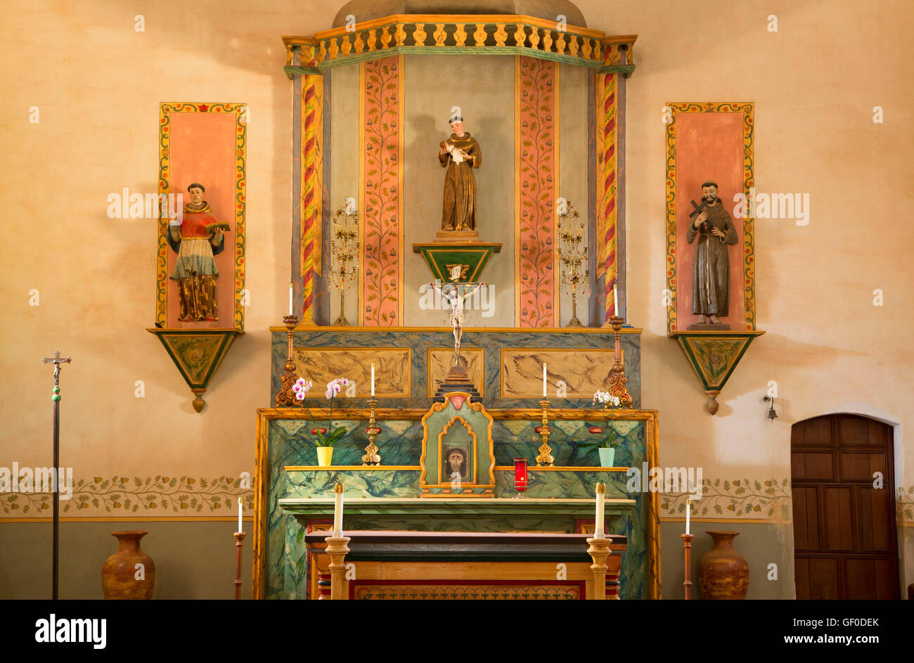 Church altar, Mission San Antonio de Padua, Monterey County, Fort ...