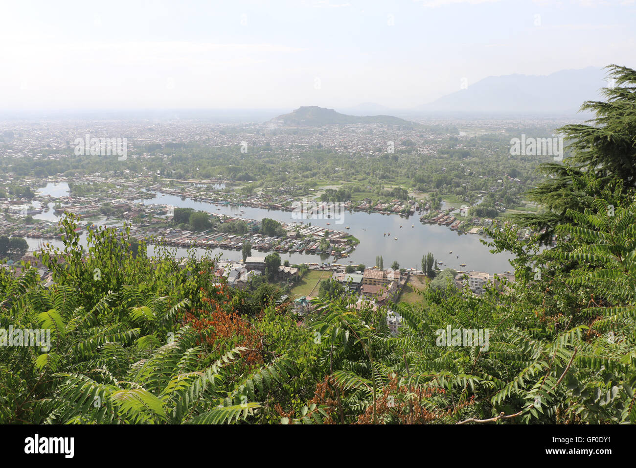 Srinagar, India - June 18, 2016: Aerial view of Srinagar, largest city ...