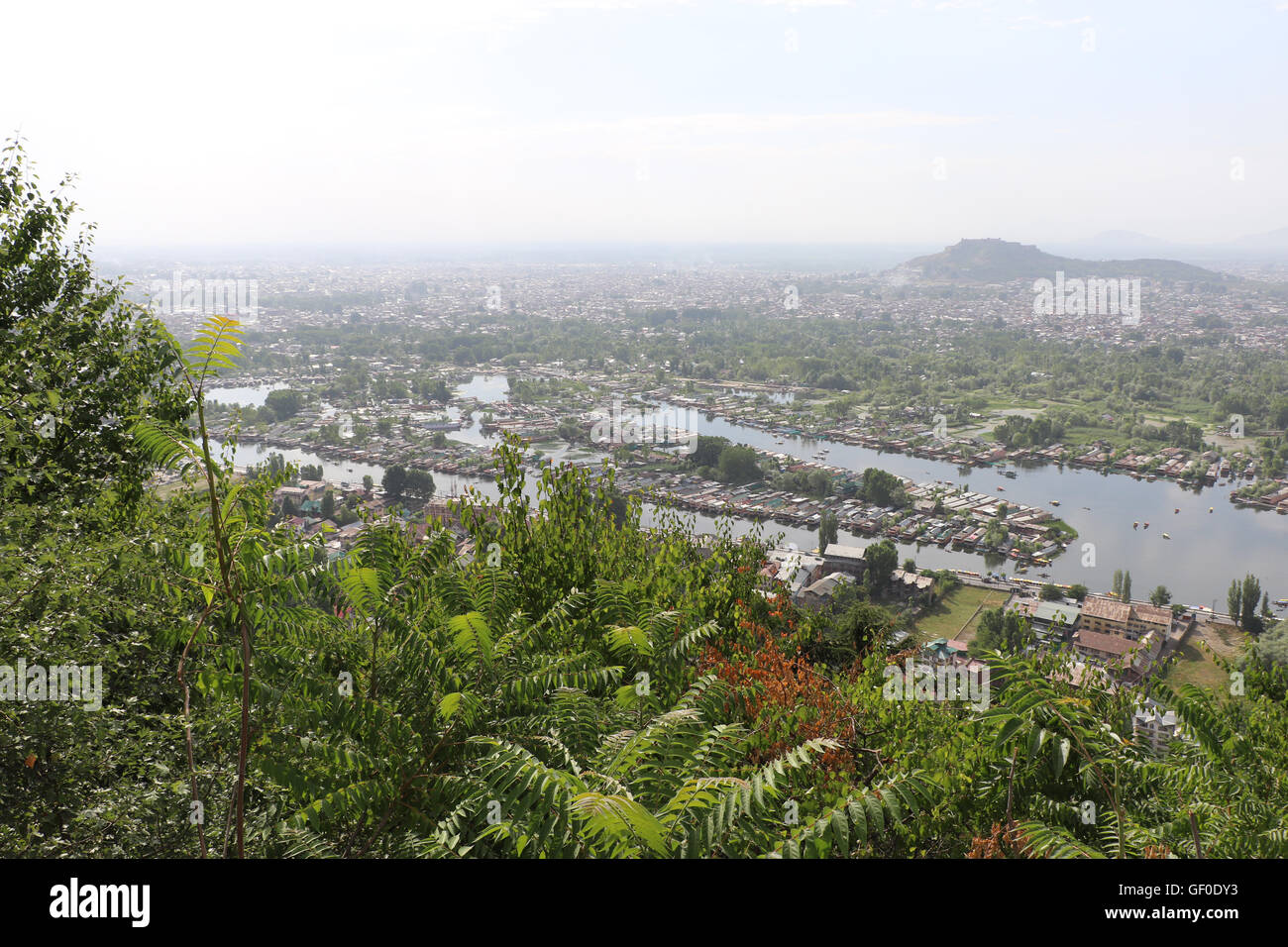 Srinagar, India - June 18, 2016: Aerial view of Srinagar, largest city ...