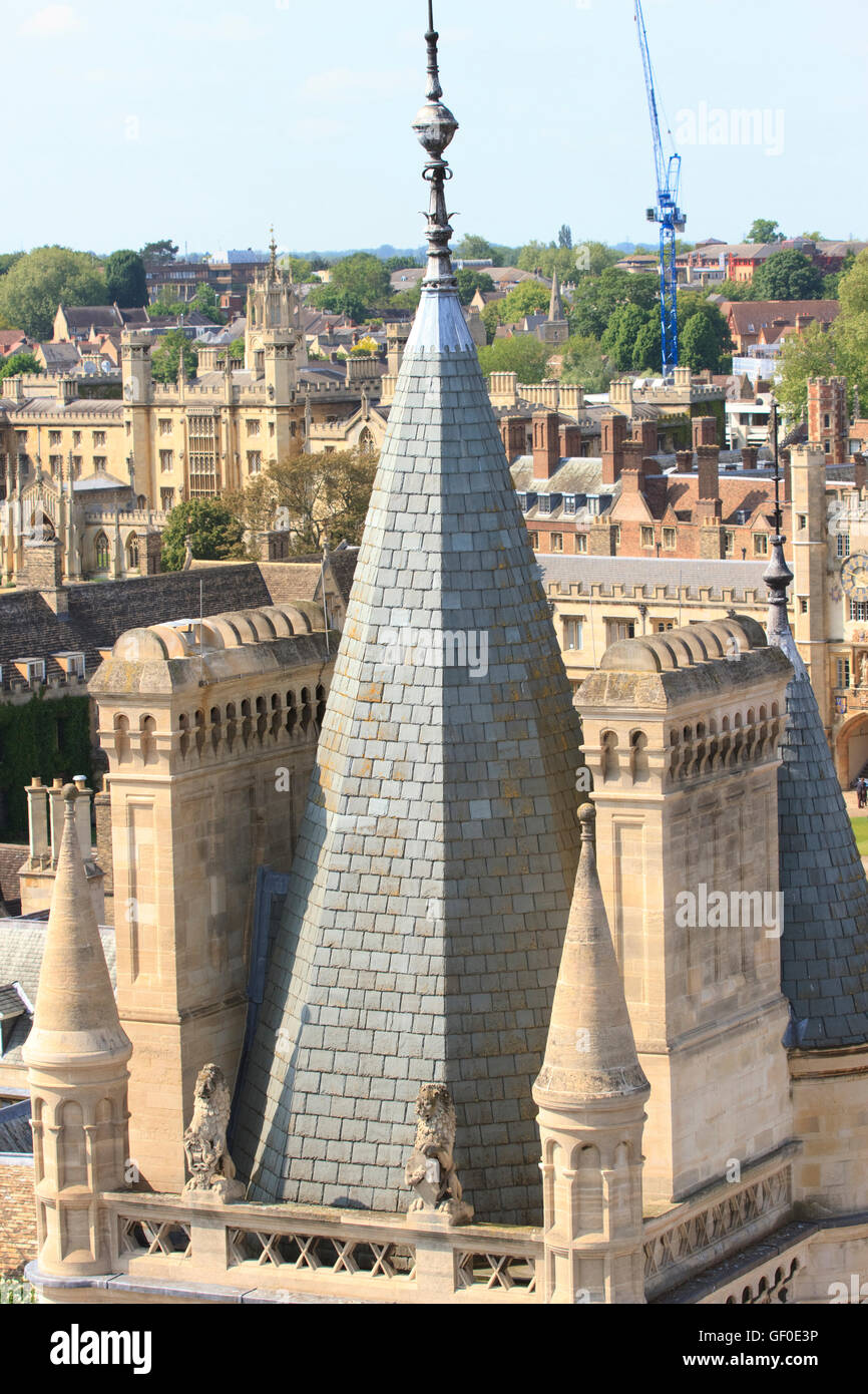 Spire of Gonville & Caius College (University of Cambridge Stock Photo ...