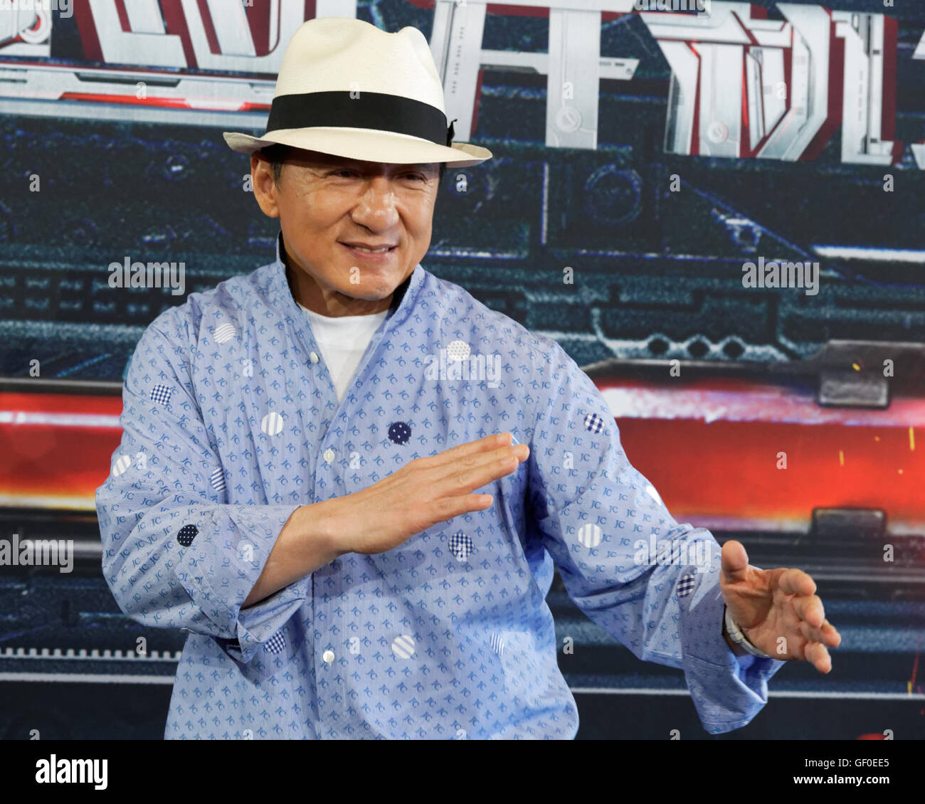 Sydney, Australia. 28th July, 2016. Actor Jackie Chan poses for ...