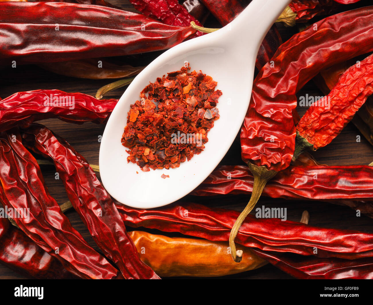 Dried chilli flakes hi-res stock photography and images - Alamy
