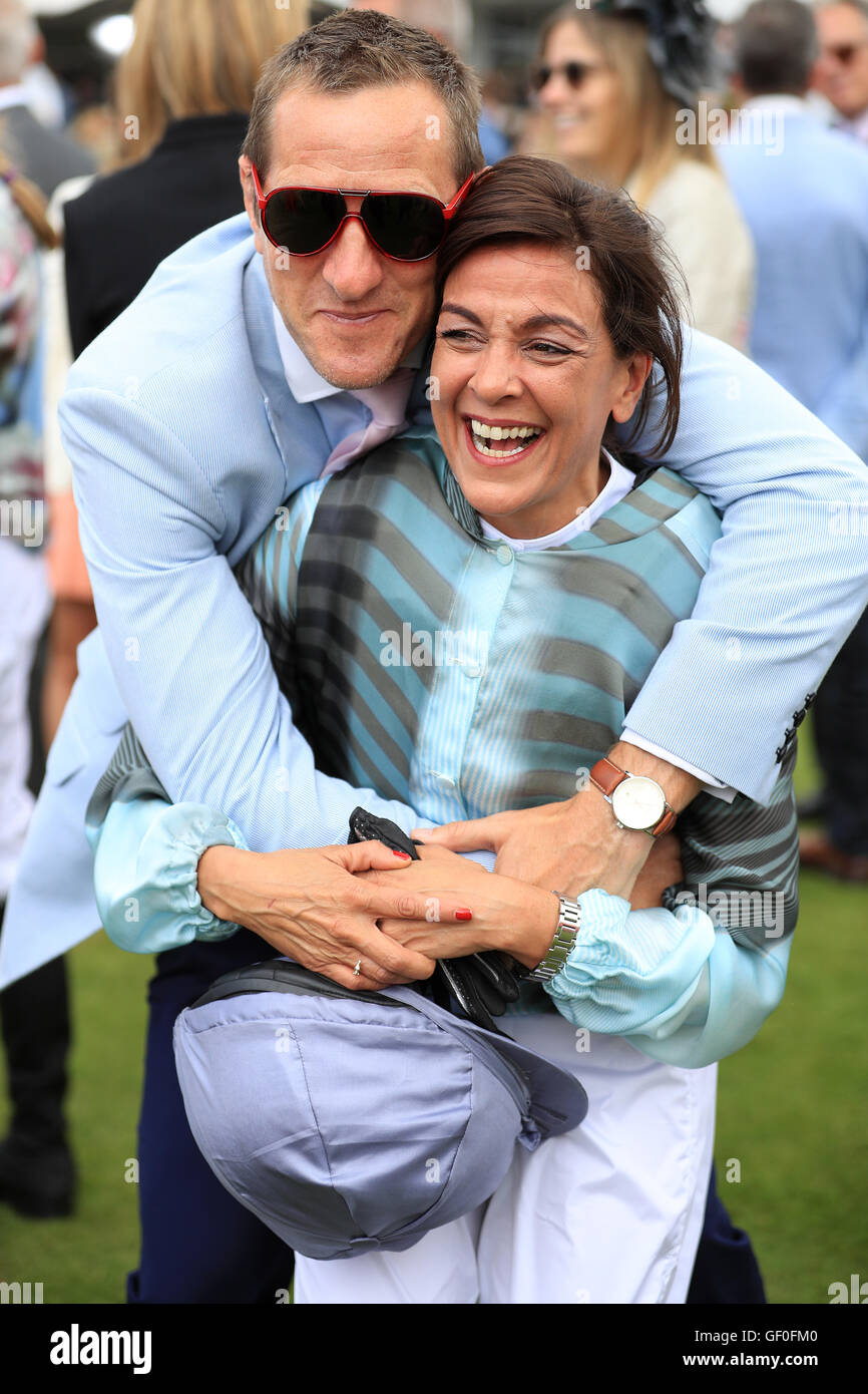 Will Greenwood and Jockey Shadi Halliwell before the Magnolia Cup ...